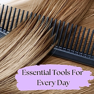 Iconikal Deluxe 40-Piece Assortment Designer Combs - Iconikal Unbreakable Wet & Dry Hair Combs, Easy to Clean, Bulk Combs Set