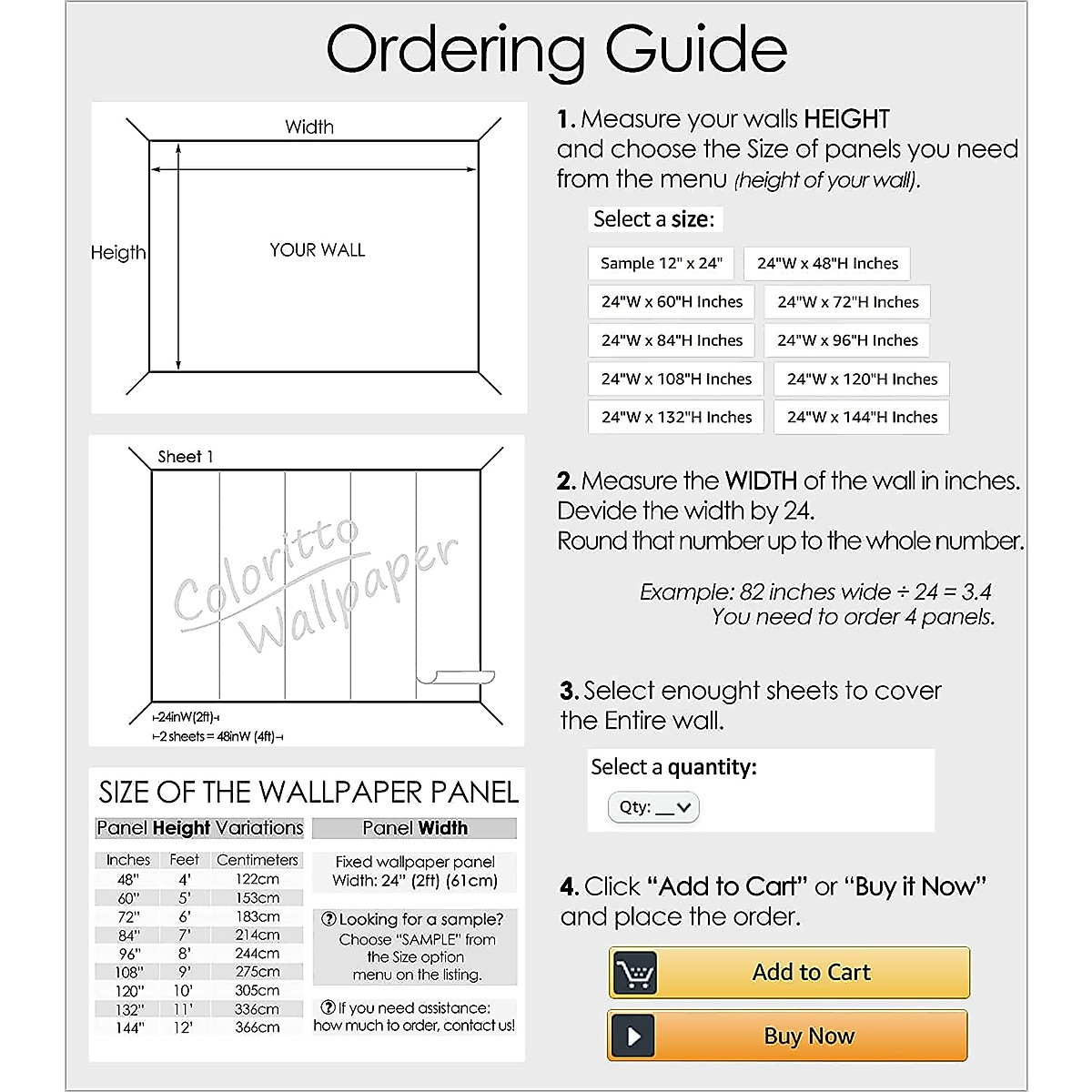 Coloritto Starry Night Peel and Stick Wallpaper | Removable Self Adhesive Space Wallpaper | Kid's Room Interior | Peel and Stick Wallpaper (Sample 12" W x 8" H)