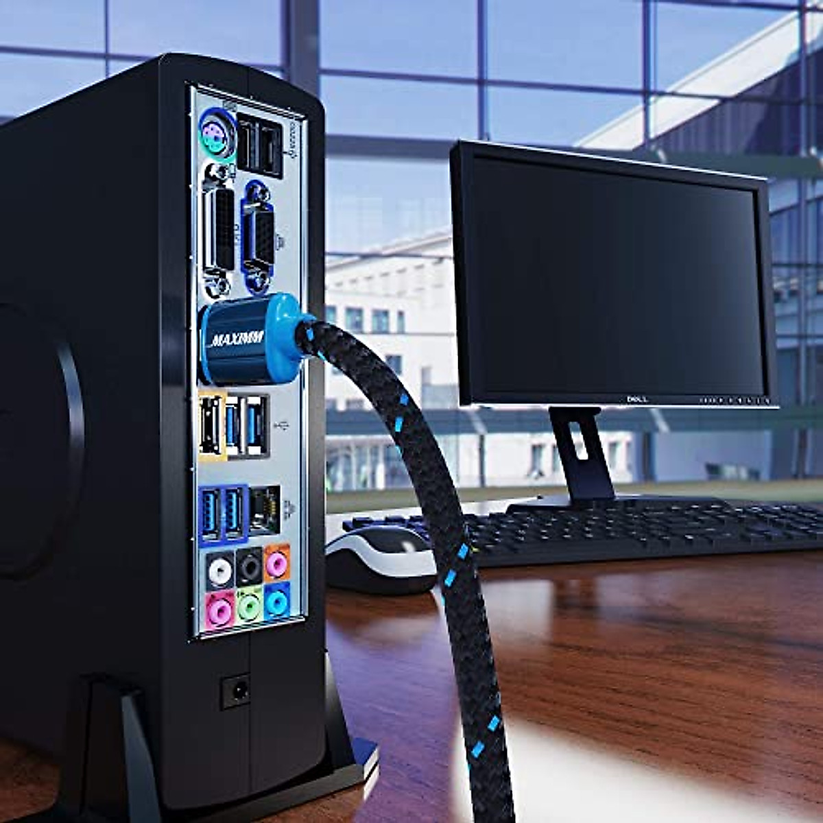 HDMI Cable 4K Ultra HD 4 Foot (3 Pack) Nylon Braided HDMI 2.0 Cable, High Speed 18Gbps 4K@60Hz HDR, 3D, 2160p, 1080p, HDCP 2.2, ARC, HDMI Cables for Monitors, HDTV