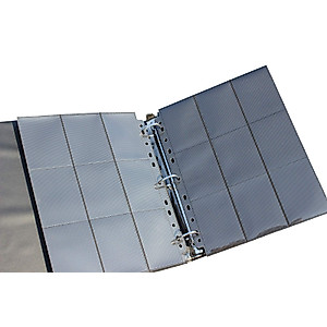 WINTRA 1800 Pockets Trading Card Pages, 9-Pocket Side-Loading Card Sleeves Protectors, Sports Card Collector Album Sheets for Ring Binder(100 Background Pages)