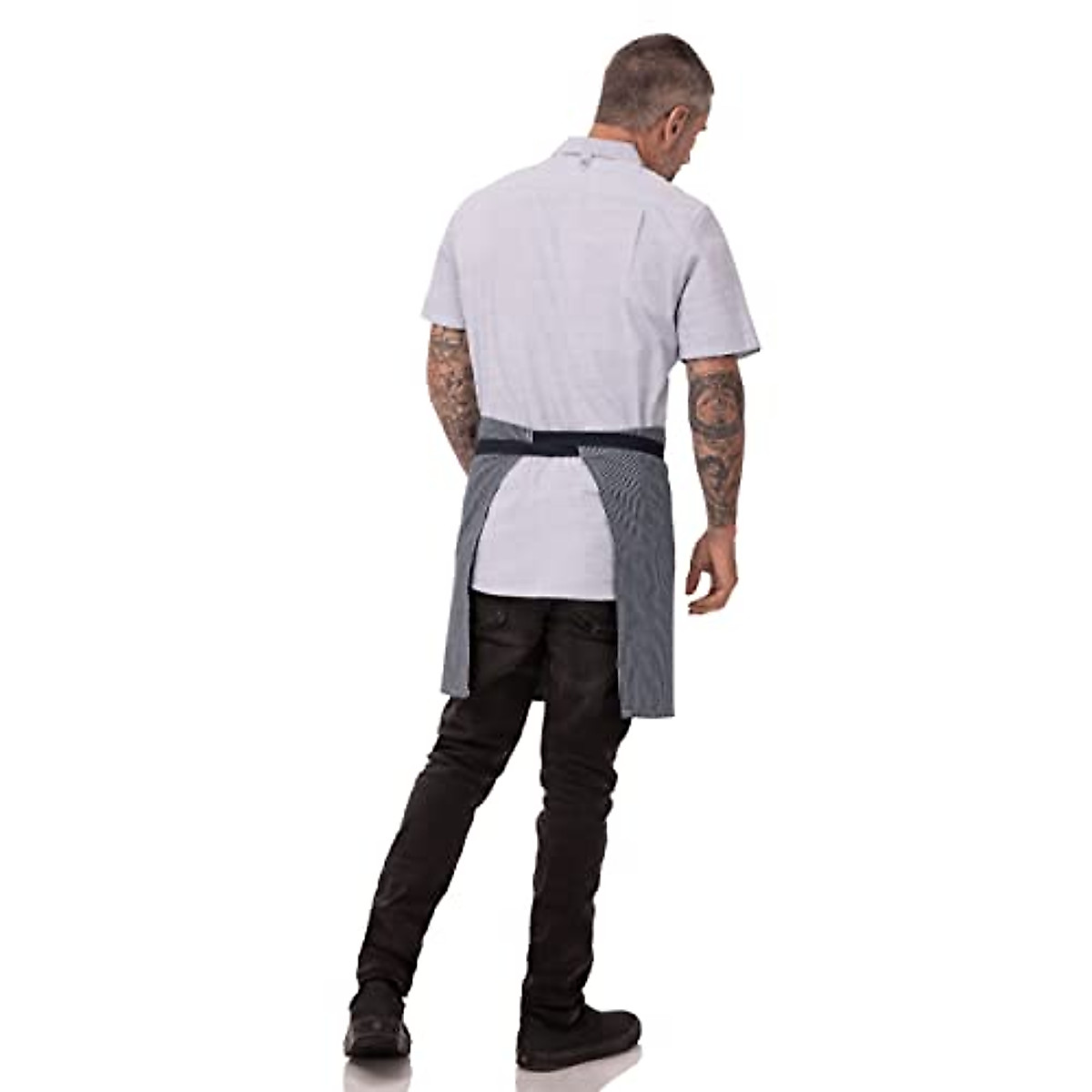 Chef Works Unisex Portland Half Bistro Apron, Indigo Blue, One Size