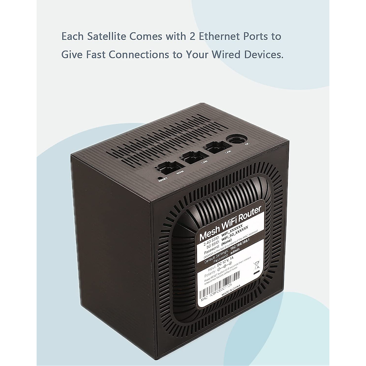 Whole Home Mesh WiFi System 2.4+5.8GHZ WiFi Extender- Up to 4500 Sq.ft. Coverage - Support 90 Client Devices - WiFi Router/Extender Replacement with 3 Ethernet Ports and Cables, Easy Setup, 3-Pack