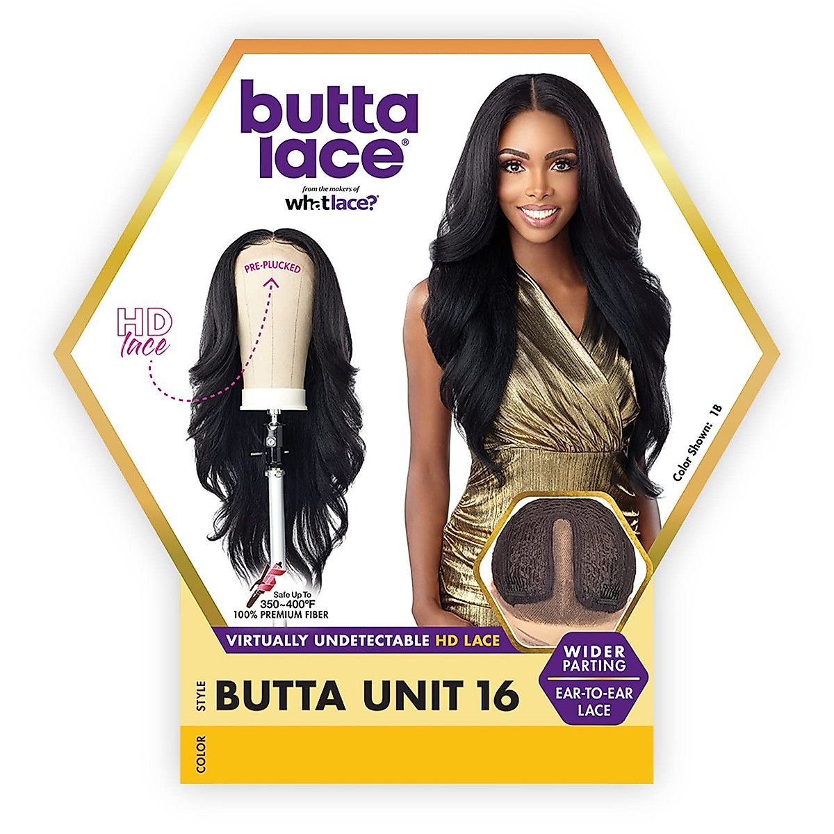 Sensationnel Butta Lace HD Lace Pre Plucked Virtually Undetectable Wider Parting Ear To Ear Lace BUTTA UNIT 16 (1B)