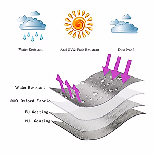 Garden Balsam Waterproof Rectangular Patio Table and Chair Cover Bluish Grey/Grey 78" L X 62" D X 28" H Outdoor General Purpose Furniture Covers Patio Furniture Set Cover