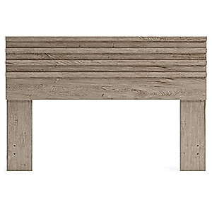 Signature Design by Ashley Oliah Contemporary Queen Panel Headboard, Natural Wood Grain