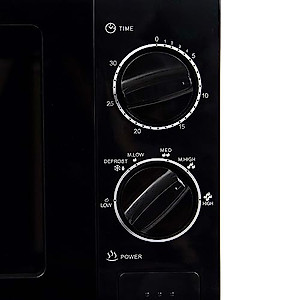 West Bend WB0700MWMVB Microwave Oven 700-Watts Compact Mechanical with 5 Power Settings, Defrost, Full Range Temperature Control and Glass Turntable, 0.7-Cu.Ft, Black