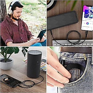 PAISE Aux Cord for iPhone,Apple MFi Certified Lightning to 3.5mm Aux Audio Cable for Car Compatible for iPhone 12/11/XS/XR/X 8 7 6 5,Home Stereo, Headphone - 3.3ft(Black)