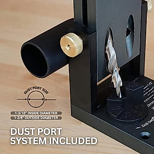 Massca Pocket Hole Jig Kit M1 - Adjustable & Easy to Use Pocket Screw Jig - Heavy Duty Drill Jig for Angled Holes with Drill Bit, Pocket Self Tapping Screws &Driver Bit,