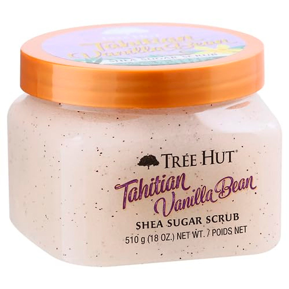 Tree Hut Tahitian Vanilla Bean Shea Exfoliating Sugar Scrub, Tahitian Vanilla Bean, 18 Oz