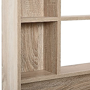 kleankin Wall-Mounted Wooden Bathroom Medicine Cabinet, Storage Cabinet with Mirror Glass Door Adjustable Open Shelf Oak Grain