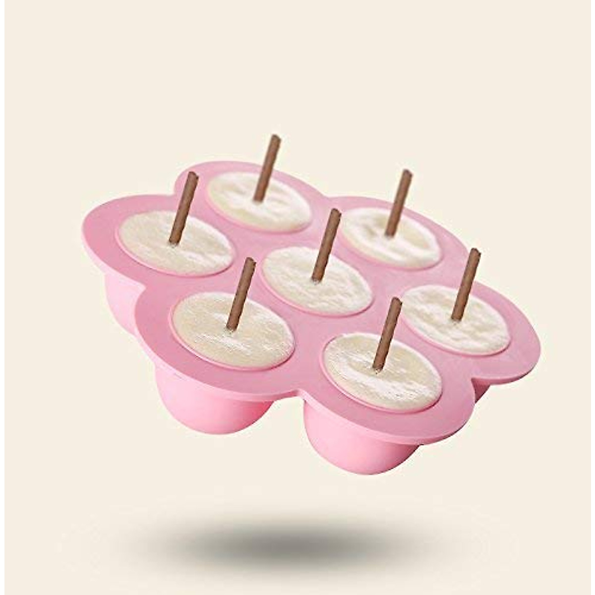 Jelacy 2 Pack Silicone Egg Bites Mold Accessories-Fits Instant Pot 5,6,8 qt Pressure Cooker Baby Food Freezer Tray with Lid, Pink/blue