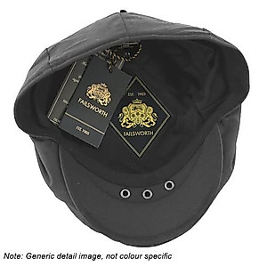 Failsworth Millinery Wax Flat Cap in Brown, Size: Medium (57cm)