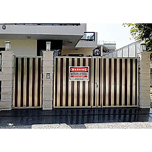 Beware of Dog Signs for Fence,Yuntarda 2-Pack 10"x7"Do not Enter Sign Keep Gate Shut Rust Free Reflective Metal Sign for Outdoor Use