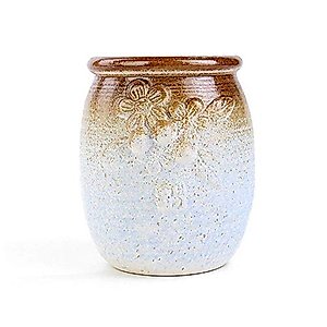 Flower Pots，Plant Pot，Planters，Plant Pots，Small Indoor Vintage Ceramic Creative Succulent Old Pile Stone Ware Plain,Fired Bonsai Flower Succulent Cactus Home & Office Decor Pots Simple Gift Idea (Col