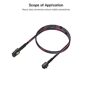 WORDIMA Mini SAS HD Cable, Internal Mini SAS HD Cable, 1.6 FT SFF-8643 to Mini SAS 36Pin SFF-8087,Mini SAS 36Pin to SFF-8643 Cable Fast Data Transmission Cable