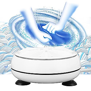 Portable Washing Machine Ultrasonic Turbine Washer with 4 Gear Adjustment White for Family US Plug 100-240V(white)