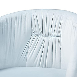 Baxton Studio Ravenna Office Chair, One Size, Aqua/Gold