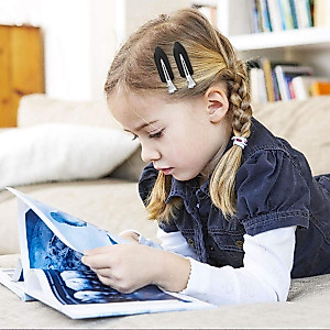 Gingbiss 20 Pcs No Bend Hair Clips, No Crease Hair Clips Curl Pin Clips with Storage Box for Hairstyle Bangs Waves Makeup Application