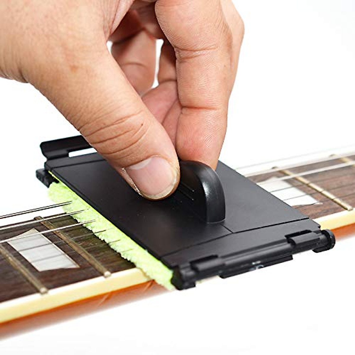 SAPHUE Guitar String Cleaner Clean Fretboard Cloth Tool Scrubber for Cleaning Maintenance Care Kit for Violin/Bass/Ukulele/Electric Guitars and Other Musical Instrument 2 Pack