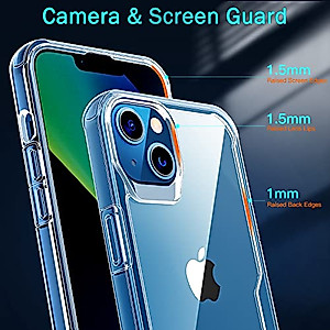 EFFENX Crystal Clear iPhone 13 Case, Non-Yellowing Shockproof Protective Phone Case Slim Thin TPU Bumper Cover [Soft Anti-Scratch], 6.1 inch (Crystal Clear)