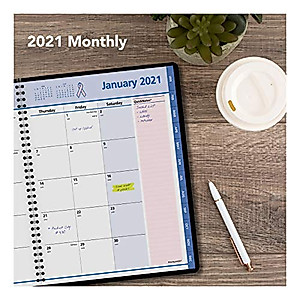 2021 Monthly Planner by AT-A-GLANCE, 8-1/4" x 11", Large, QuickNotes, City of Hope, Black (76PN060521)