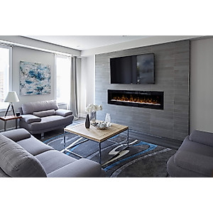 Dimplex Prism 50" Wall-Mounted Linear Electric Fireplace with Acrylic Ember Bed (Model: BLF5051), 4197 BTU, 120 Volt, 1230 Watt, Black