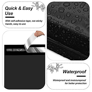 JinRuiKJ Thank You Poly Mailer 100 PCS Shipping Bags Black Envelopes with Self Adhesive, Waterproof and Tear-Proof Postal Bags, Chic Packaging Bags for Small Business, 10x13 Inches, Bulk