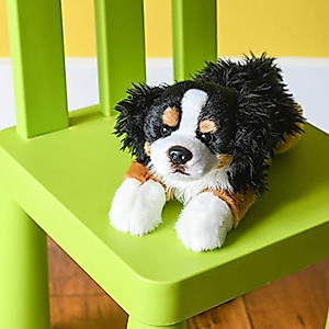 DEMDACO Bernese Mountain Dog Black and Tan 10 inch Children's Soft Plush Stuffed Animal Toy