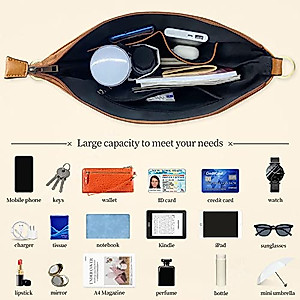 KITATU Crossbody Purse Hobo Handbags for Women Designer Vegan Leather Shoulder Zipper Bag with 2 Adjustable Straps