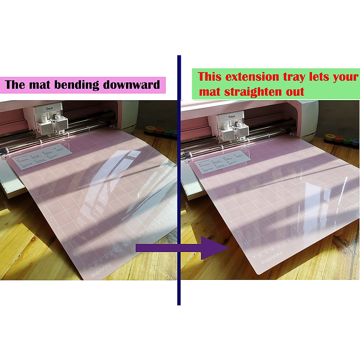 Extension Tray Compatible with Cricut Maker3 Maker,Extender Tray Compatible with Cricut Mat,Cutting Mat Extender Support For Maker3 Maker Series (Not Compatible with Air Series) (White)