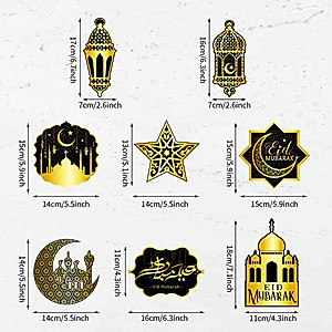 36 Pieces Ramadan Mubarak Decorations Eid Mubarak Ceiling Foil Swirls Kareem Theme Decor Islamic Ceiling Decorations Foil Party Danglers Streamers for Party Decorations