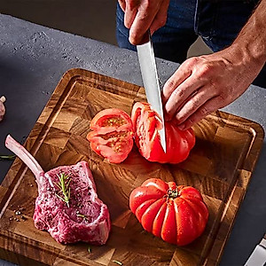 Chef Knief, kitchen knife 8 Inch Professional Durable Paring knife Ultra Sharp Chefs knife Premium Stainless Steel Utility Chopping Cooking knife with Whetstone