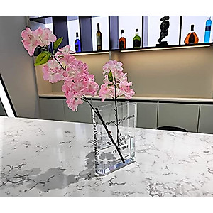 Puransen Book Vase for Flowers, Acrylic Clear Book Flower Vase, A Book About Flowers Vase, Unique Home/Bedroom/Office Accent Flowers Vase Decor(Clear - B)