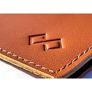 Leather Infinity Wallet - Minimalist Wallets for Men and Women (Cognac)