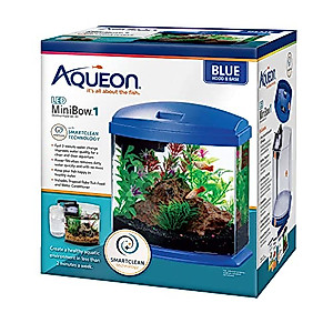 Aqueon 00800197: Aquarium Kit Mini Bow Led Blue 1G