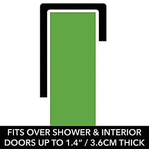 mDesign Steel Over Door Hanging Shower Caddy Storage Organizer with 2 Baskets, 6 Hooks - Shower Shelf Rack for Bathroom - Holds Shampoo, Conditioner, Soap, Towel, Sponge - Draper Collection - Bronze