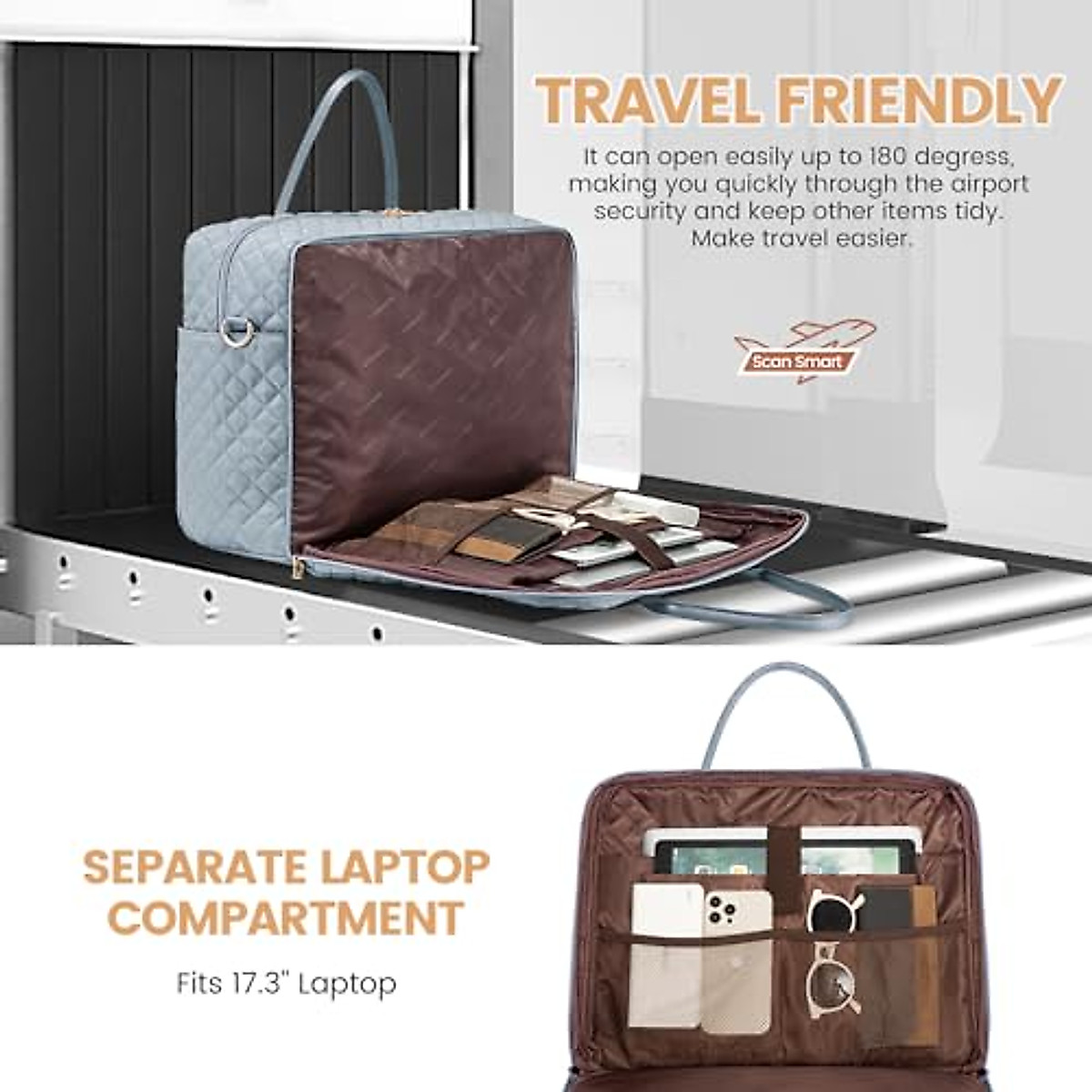 LOVEVOOK Travel Duffle Bag, Weekender Bag for Women with Toiletry Bag Shoe Bag, Carry on Overnight Bag with Laptop Compartment, Gym Duffel Bag with Wet Pocket, Hospital Bag for Labor and Delivery