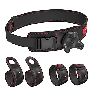 KIWI design Tracker Straps and Belt for Full Body Tracking VR, Compatible with Quest 2 and SteamVR, Upgraded Palm/Foot Trackerstrap Accessory Fit HTC Vive Tracker (Trackers NOT Included)