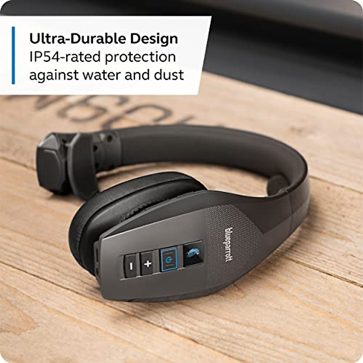 BlueParrott B650-XT Noise Cancelling Bluetooth Mono Headset – Wireless Headset for Clear Calls with Activated Noise Cancellation, Extended Wireless Range and IP54-Rated Protection, Black