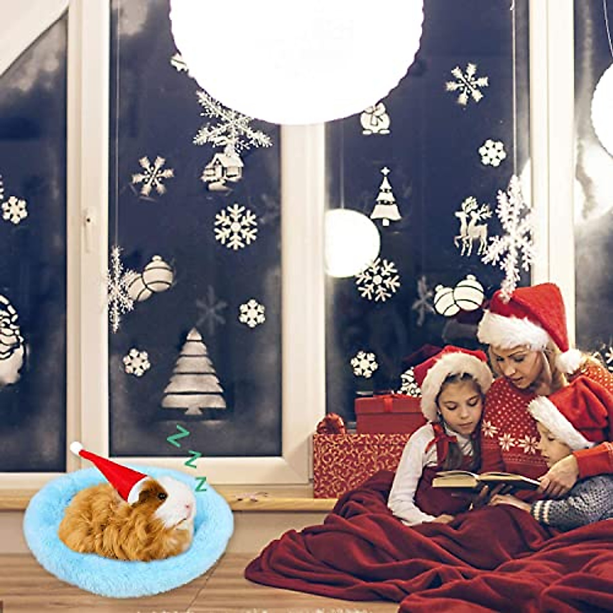 FEBSNOW Guinea Pig Beds, Hamster Bed Hedgehog Bed for Hamster/Hedgehog/Squirrel/Tortoise/Lizard and Other Small Animal with 1 Pack Hair Remover Brush