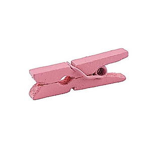 DCRAFTSUPPLY 50 Pcs Mini Craft Clothespins Wood 1" Multi Color Wooden Peg Photo Paper Clothespin Craft Clips Party Favor