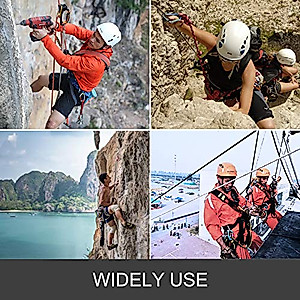 Happybuy Steel Wire Core Flip Line Kit 1/2" X 8' Wire Core Flipline with Triple Lock Carabiner and Steel Swivel Snap Wire Core Flipline System for Arborists Climbers Tree Climbers