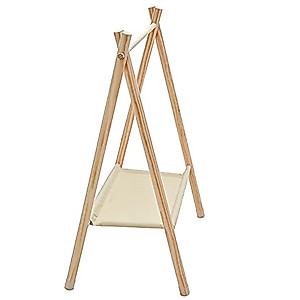 Morimoe Garment Rack for Pets/Dolls/Baby, Hanger Rack, Dress up Storage, Clothes Organizer, Wooden (Beige, Large)