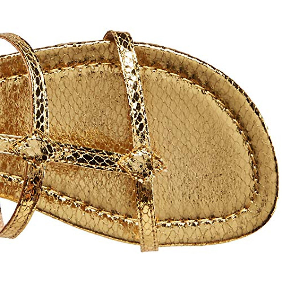 Ellie Shoes Women's 015-ZENA Flat Sandal, Gold, 8 M US