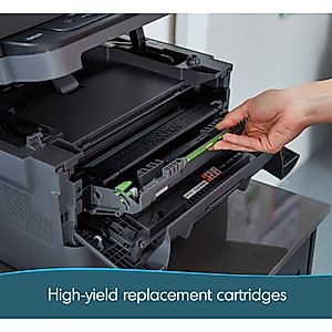 Brother DCP-L2550DWC All-in-One Wireless Monochrome Laser Printer - Print Scan Copy - 36 ppm, 2400 x 600 dpi, 128MB Memory, Auto 2-Sided Printing, 250-Sheet, 50-Sheet ADF, Tillsiy Printer Cable