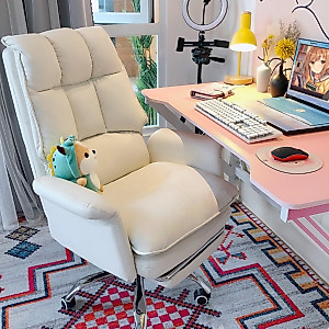 Ergonomic Reclining Office Chair with Footrest Heavy Duty Office Chair - Give Your Back The Comfort and Support It Deserves Office Chair with Built-in Footrest Reclining Duty Office Chair (Black)