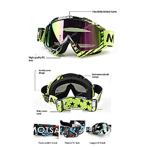 Runspeed Motorcycle Goggles, Ski Snowboard with UV Protection Anti-Fog Dual-Lens Helmet Compatible for Men Women Wnter Sports Snow Skiing Snowboarding Tactical Shooting (Pink, Clear)