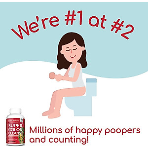 Health Plus Super Colon Cleanse 10 Day Gentle Gut Cleanse Detox, Psyllium Husk, Probiotics for Constipation Relief & Digestive Support, 240 Capsules