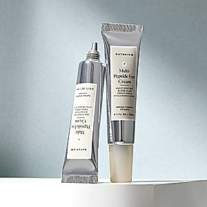Naturium Multi-Peptide Eye Cream Plus Squalene & Hyaluronic Acid, Smoothing & Anti-Aging Skincare, 0.5 oz
