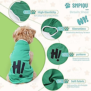 Dog Shirts Pets T-Shirt Soft Breathable Dogs Clothes for Small and Medium Dogs (Green, Large)